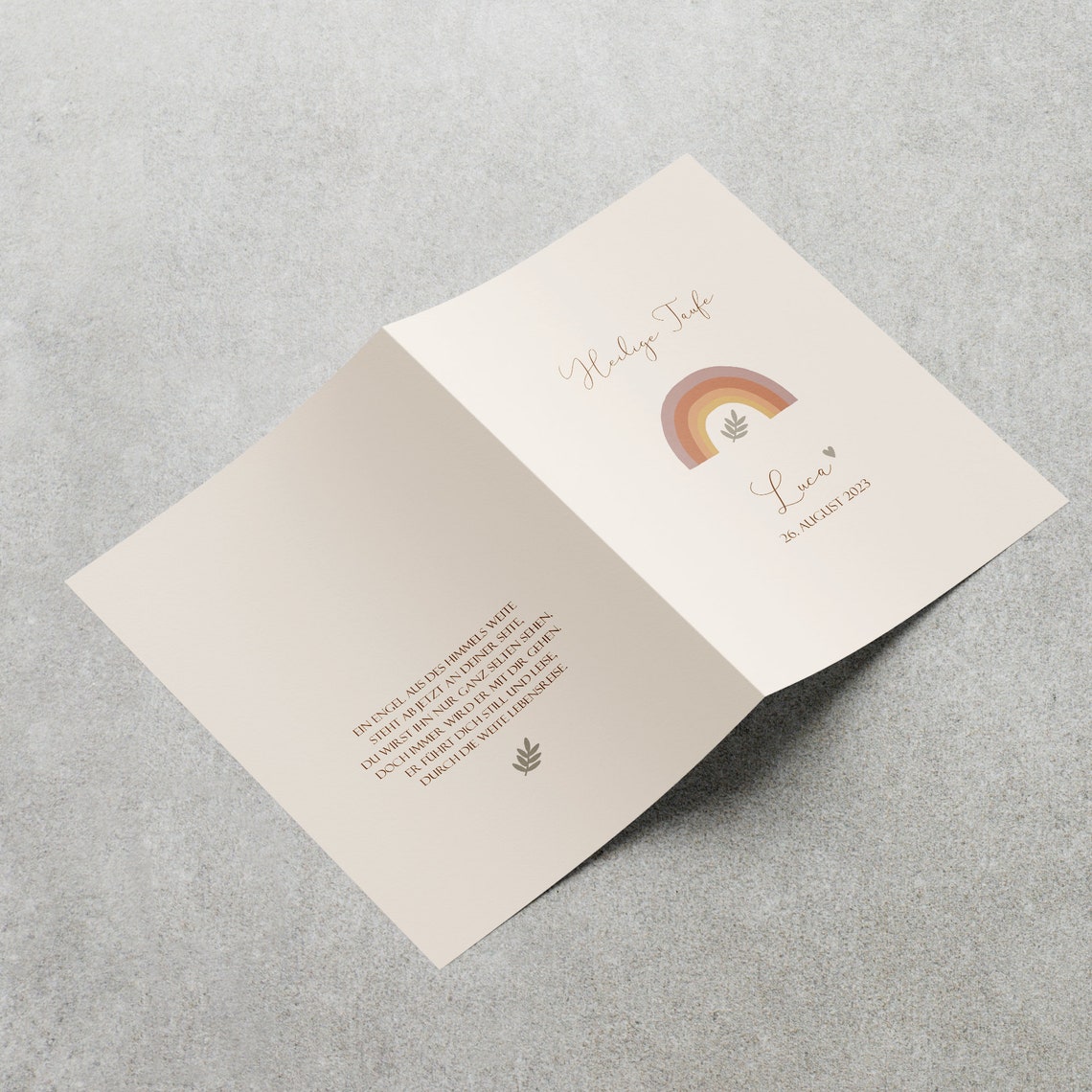 Taufheft Regenbogen, Kirchenheft Taufe Regenbogen, Taufheft digital ...