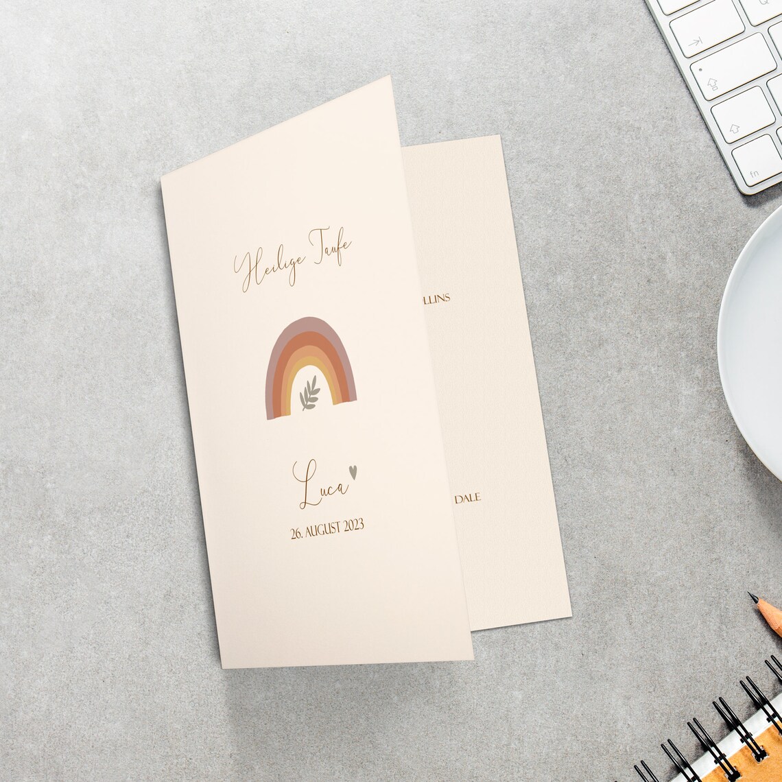 Taufheft Regenbogen, Kirchenheft Taufe Regenbogen, Taufheft digital ...