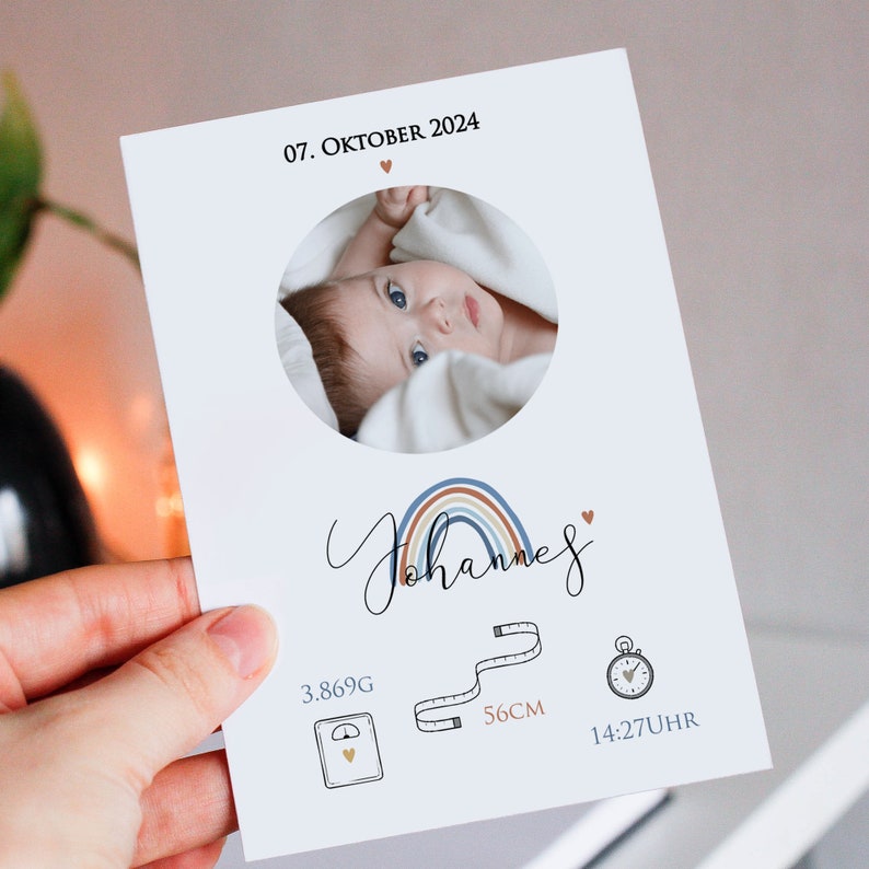 Birth Poster Boy to Design Yourself, Birth Gift Template Printable ...