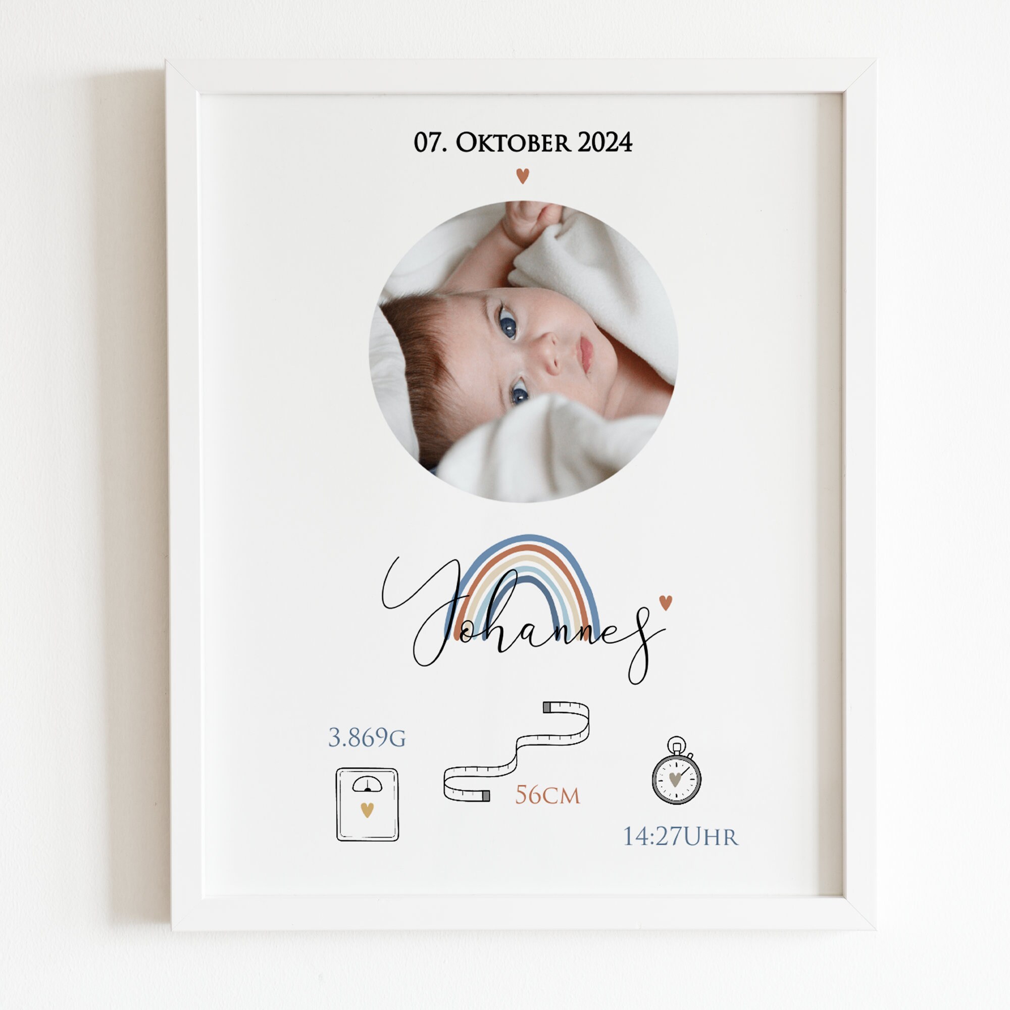 Birth Poster Boy to Design Yourself, Birth Gift Template Printable ...