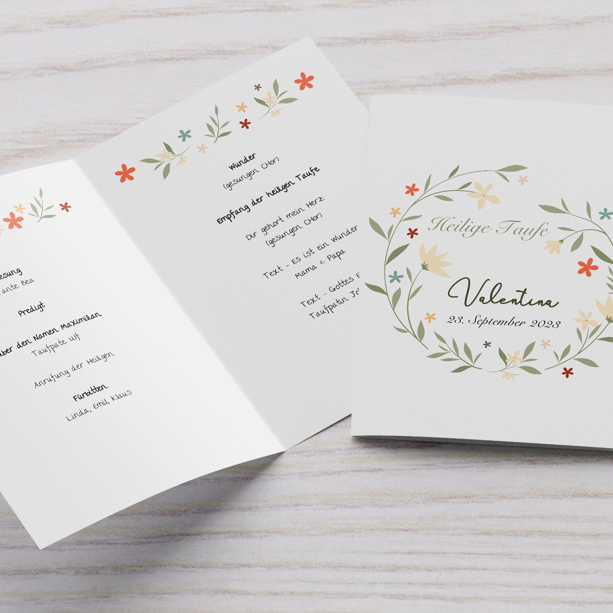 Template Baptism Booklet Girl Download Baptism Girl Church Booklet ...