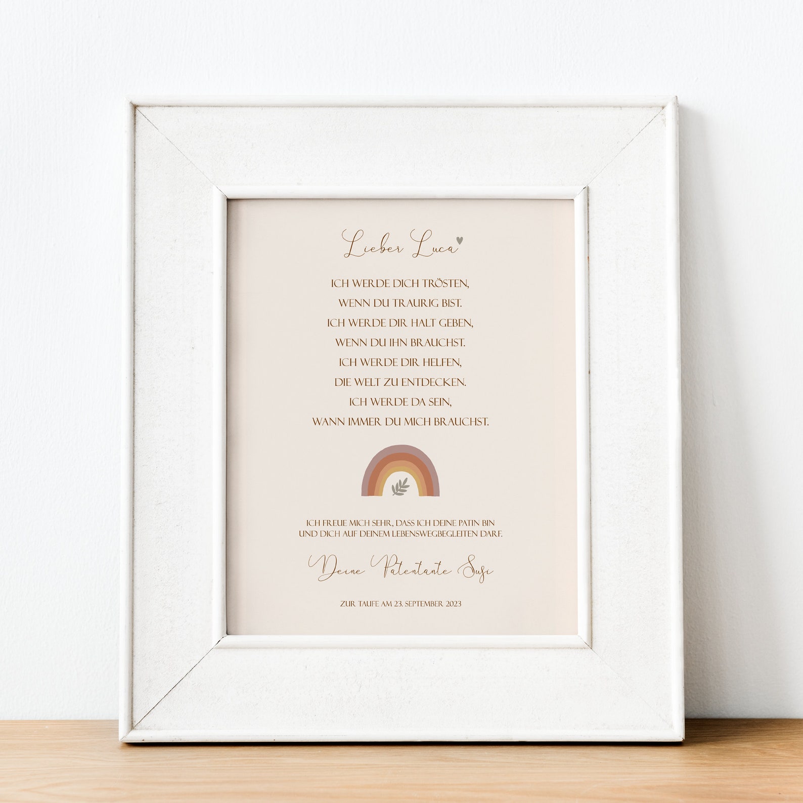 Godparent Letter Baptism Rainbow, Godparent Letter for Godchild ...
