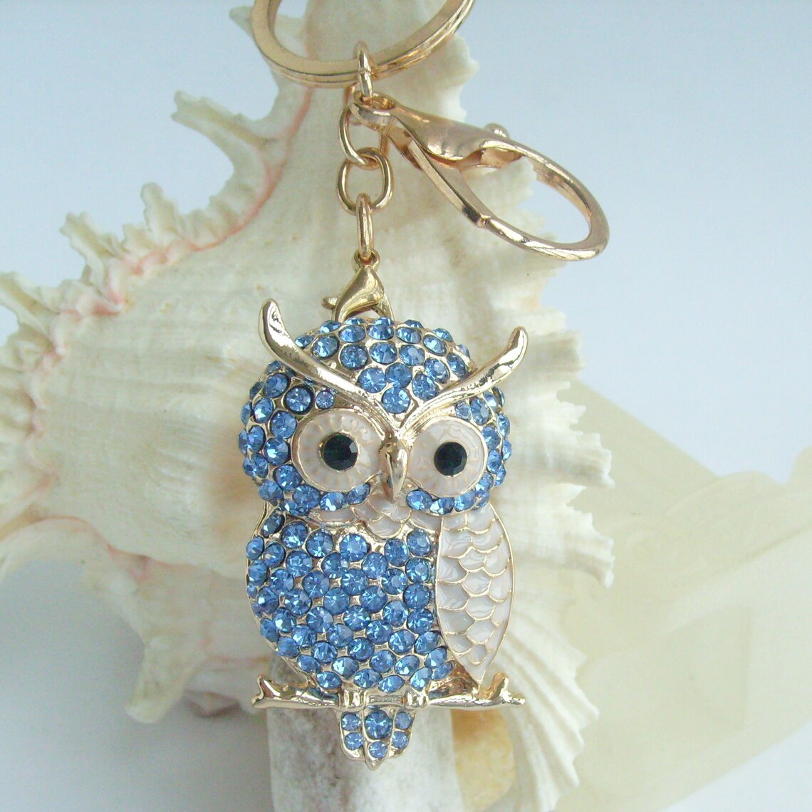 Unique Bird Rhinestone Crystal Owl Key Chain Animal Key Holder - Etsy