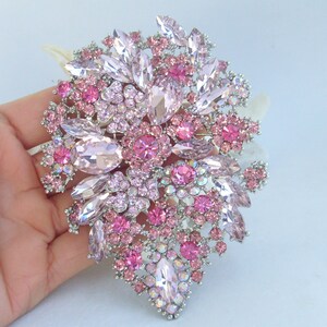 Prom Jewelry Gorgeous Flower Brooch Pin Pendant Rhinestone Crystal ...
