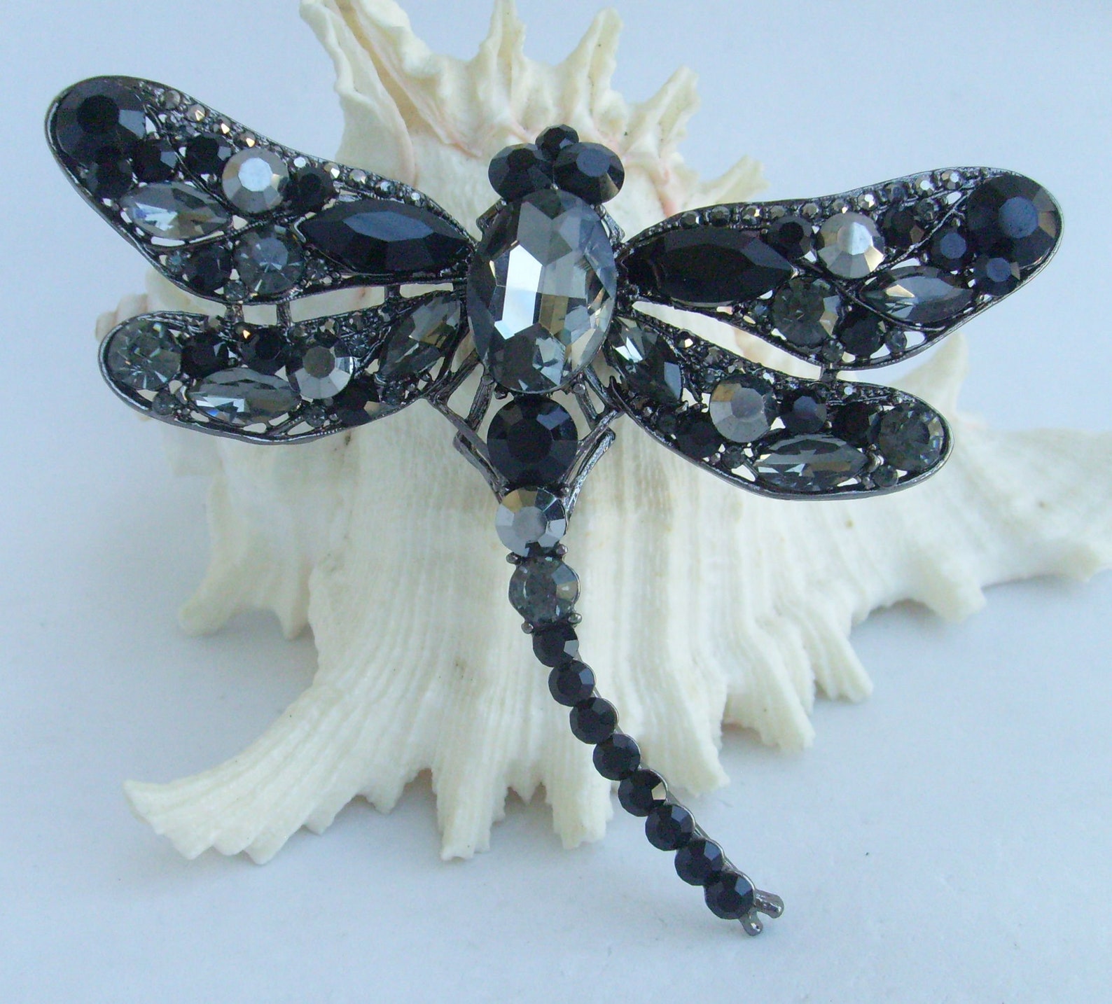 Rhinestone Crystal Pretty Dragonfly Brooch Insect Pin Pendant - Etsy