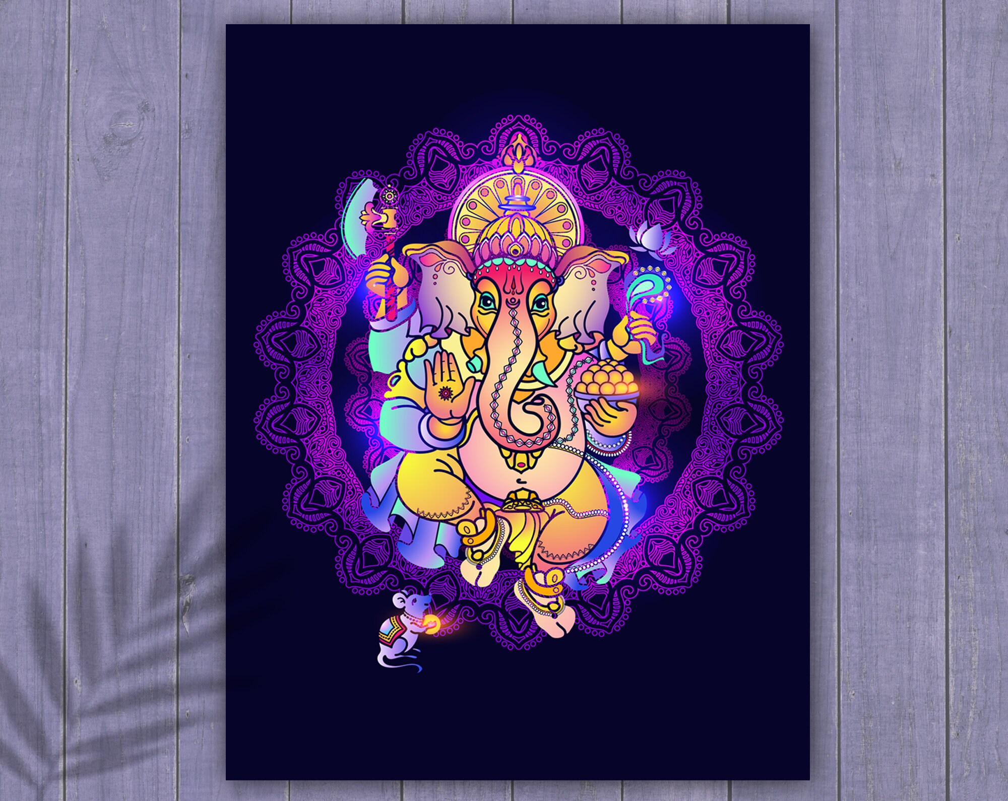 Ganesha Printable Wall Art. Ganesh Colorful Wall Art. Ganesha ...