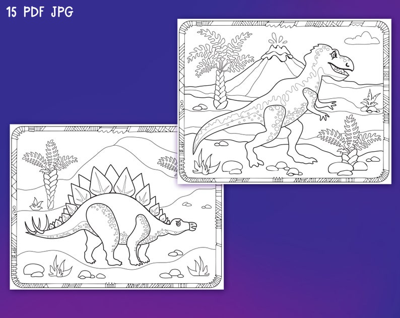 Preschool Worksheets. Dinosaur Busy Book, Coloring Book. Dinosaur Decor ...