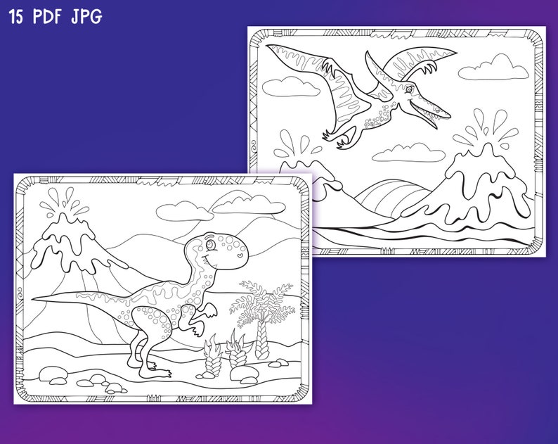 Preschool Worksheets. Dinosaur Busy Book, Coloring Book. Dinosaur Decor ...