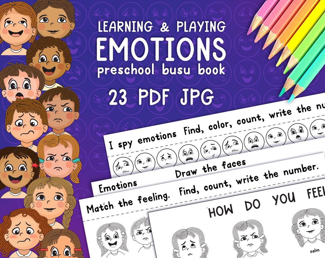 Feelings Clipart. Preschool Curriculum. Emotions Chart. Quiet | Etsy