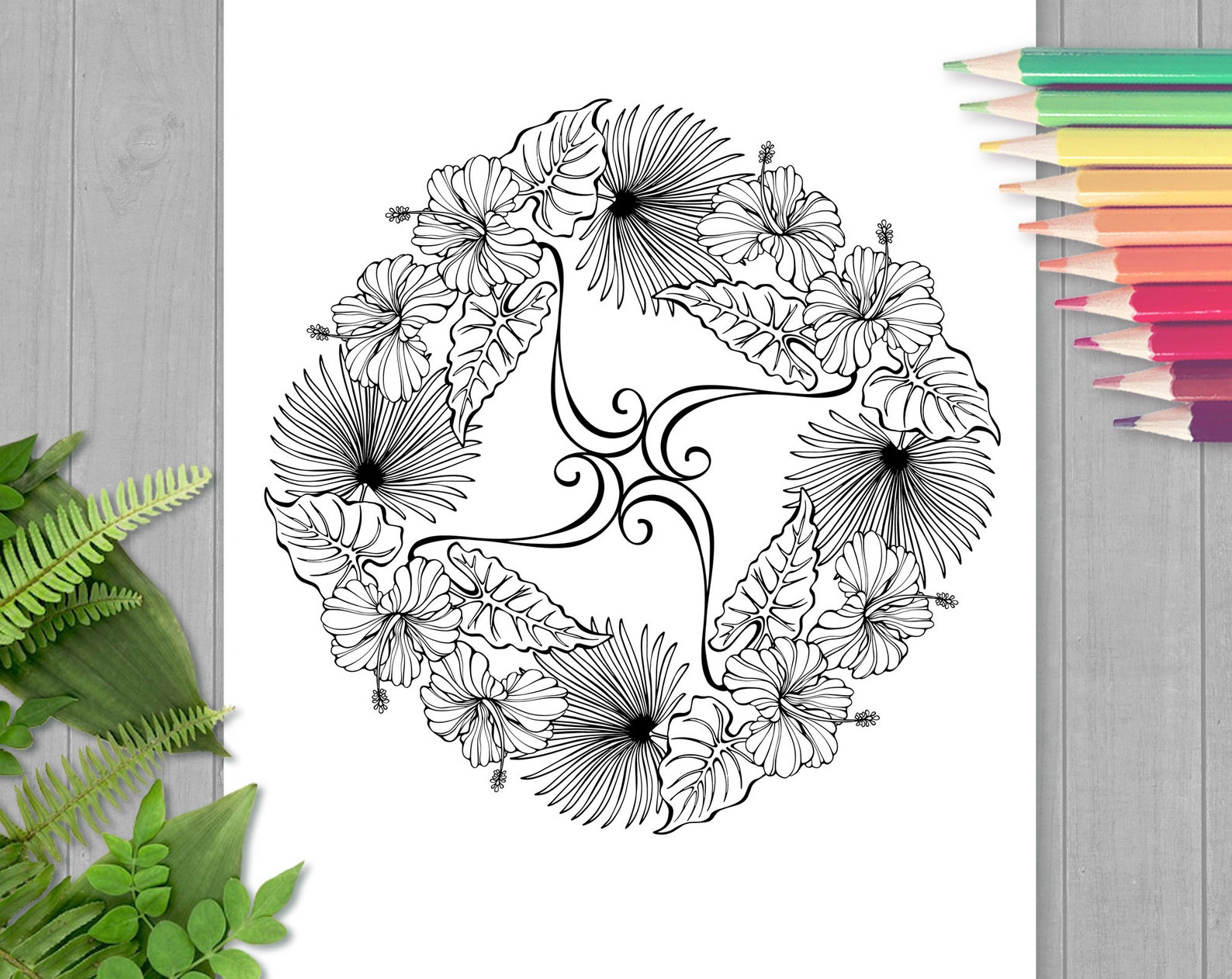 Little Cozy Town, Coloring Page, Printable Adult Coloring Books PDF ...