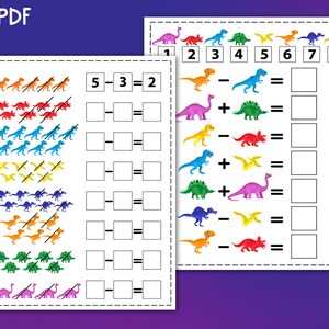 Dinosaur Busy Book, Preschool Worksheets. Quiet Book, Preschool ...