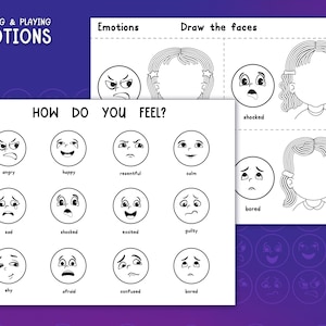 Feelings Clipart. Preschool Curriculum. Emotions Chart. Quiet Book ...