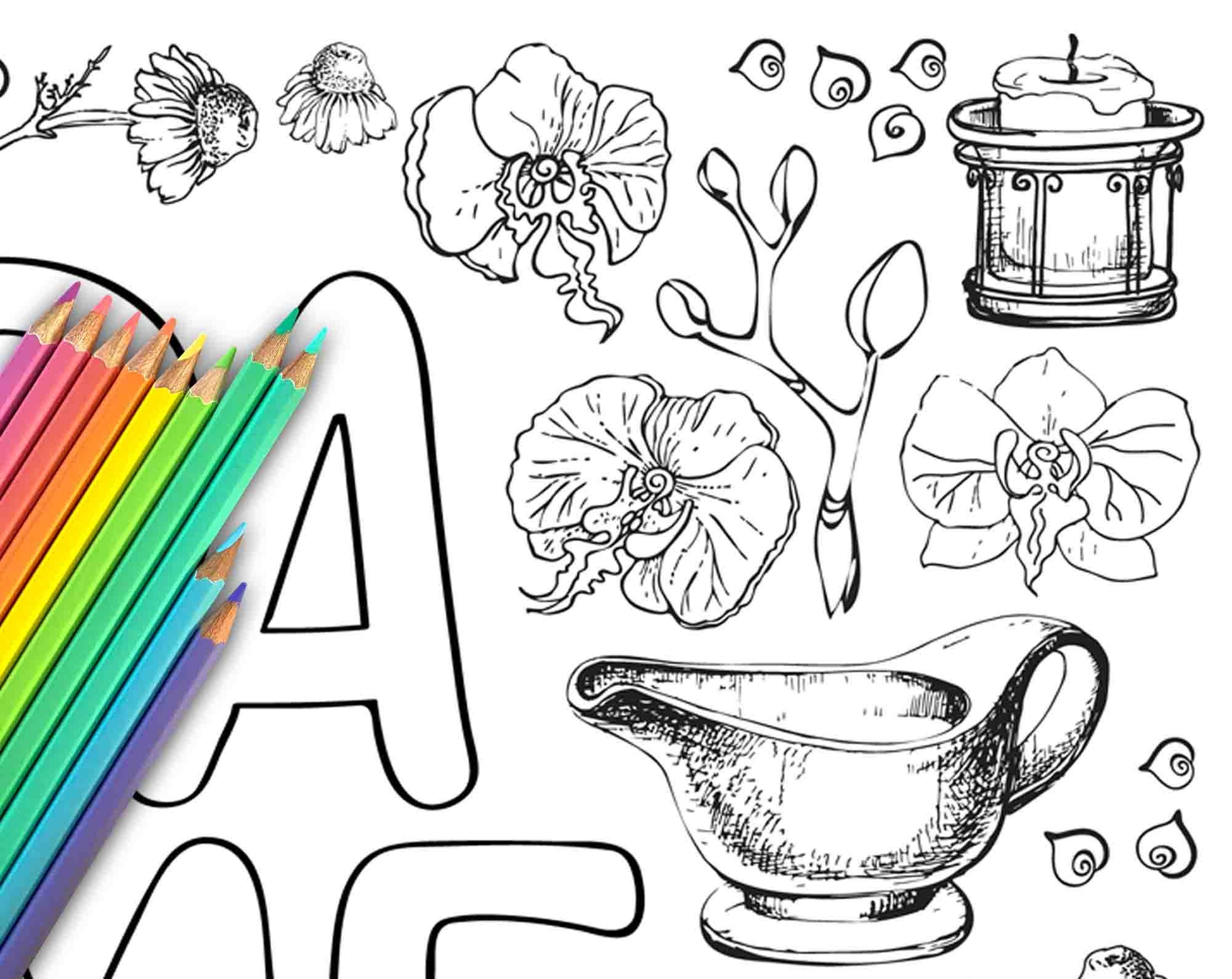 Spa Coloring Pages. Adult Coloring Books. Printables Spa Decor. Stress ...