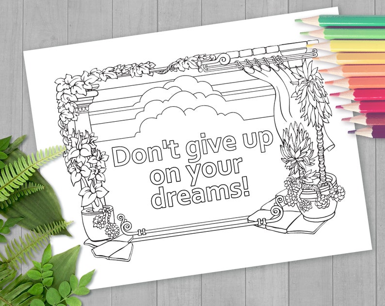 Secret Garden Coloring Page, Printable Adult Coloring Books PDF, Cozy ...