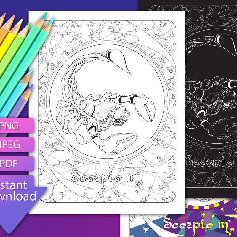 Scorpio Line Art - Etsy