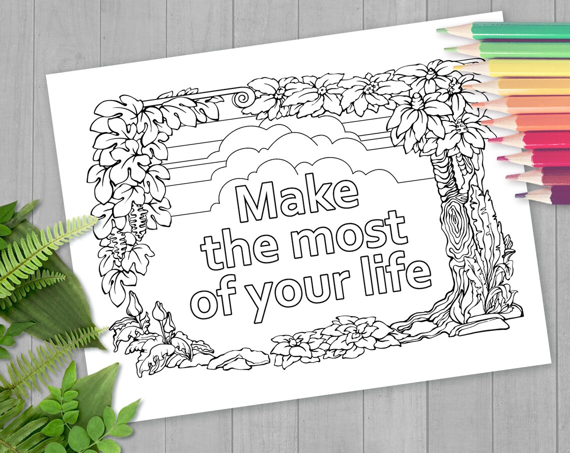 Secret Garden Coloring Page, Printable Adult Coloring Books PDF, Cozy ...
