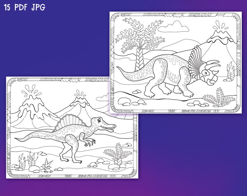 Preschool Worksheets. Dinosaur Busy Book, Coloring Book. Dinosaur Decor ...