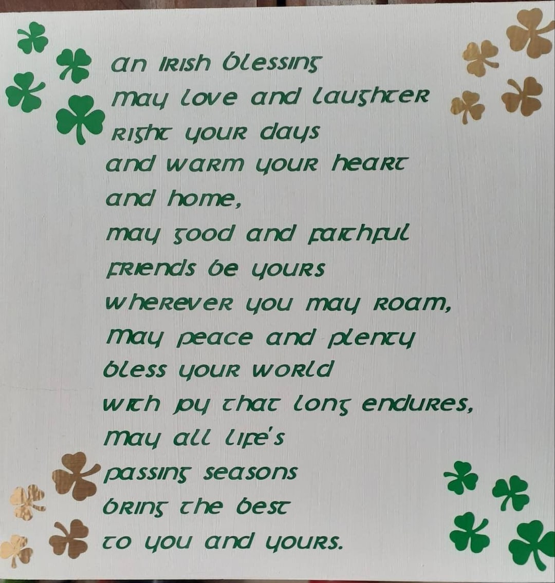 An Irish Blessing Wall Sign - Etsy
