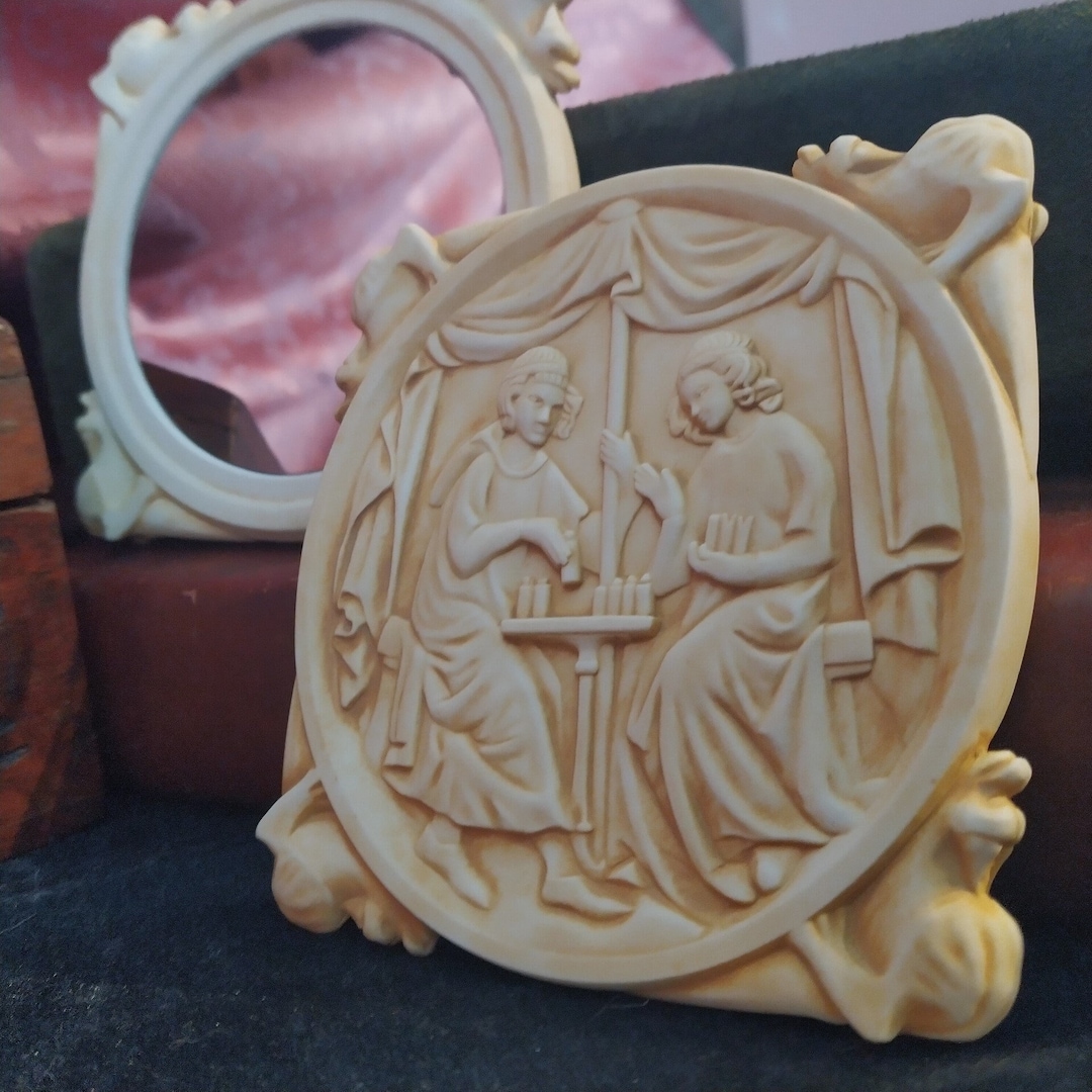 14th Century Compact Mirror Case Replica (mirror Steel or Perspex ...