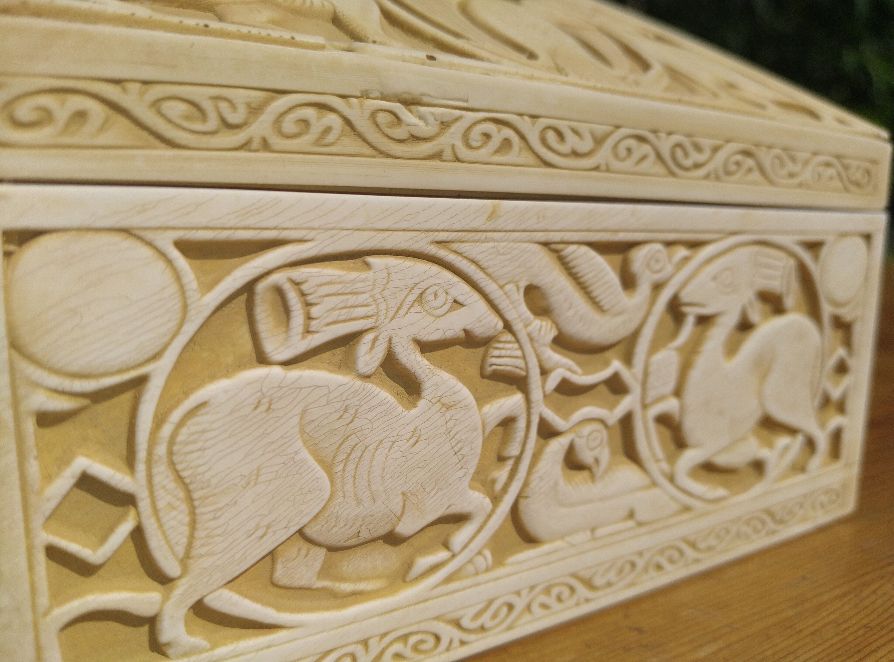 12th Century Medieval Box - Decorative Faux Ivory - Morgan Casket ...
