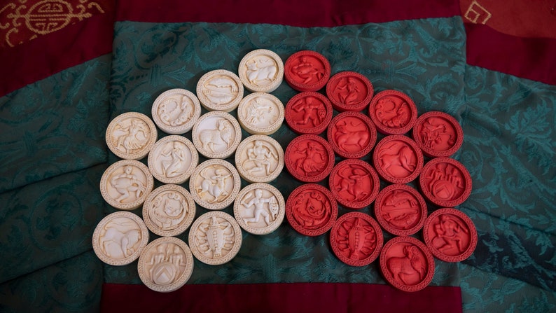 Medieval Style Backgammon Set 12th Century Astrological Zodiac Designs ...