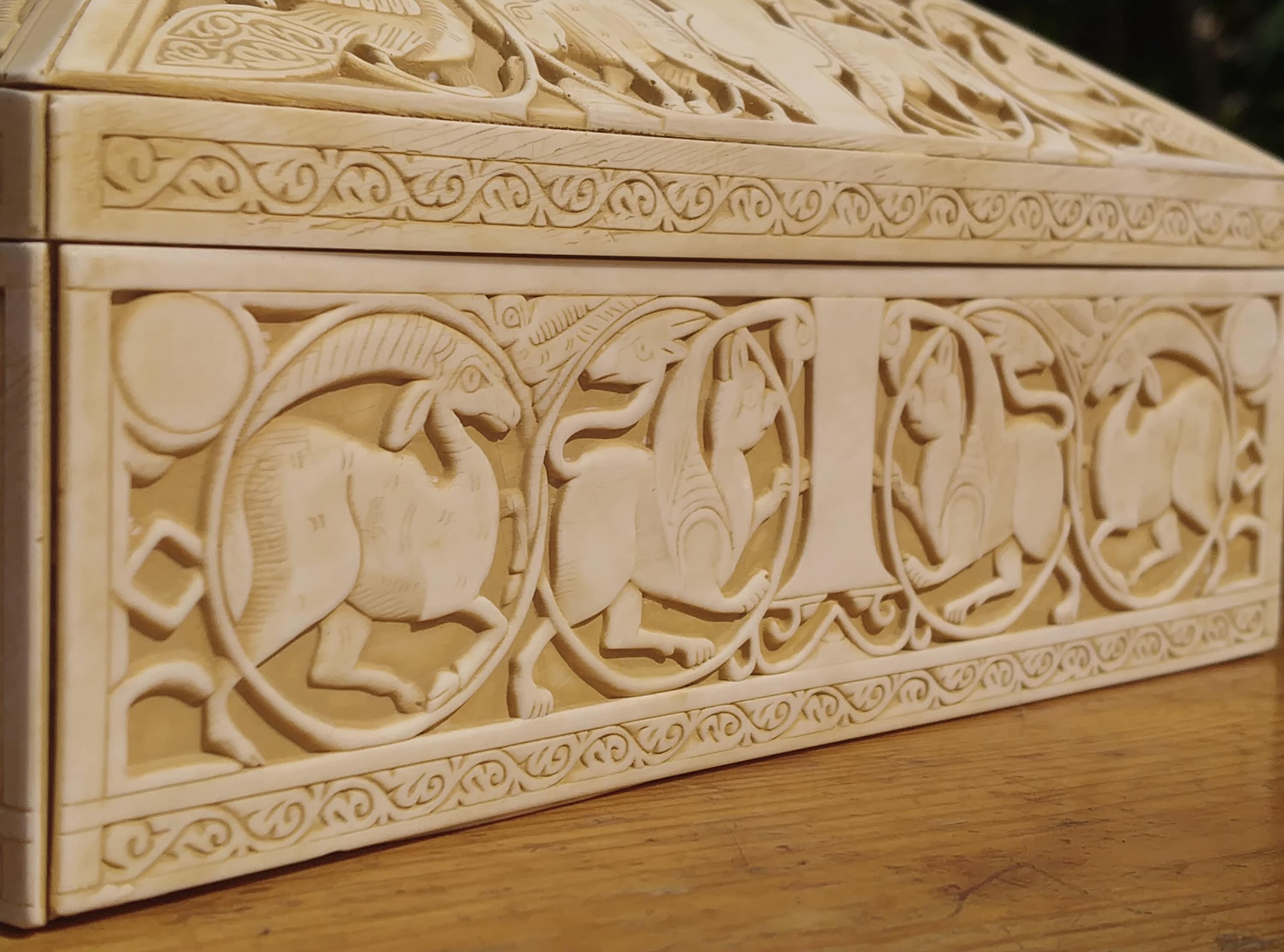 12th Century Medieval Box - Decorative Faux Ivory - Morgan Casket ...