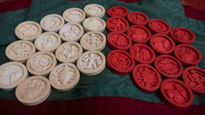 Medieval Style Backgammon Set 12th Century Astrological Zodiac Designs ...