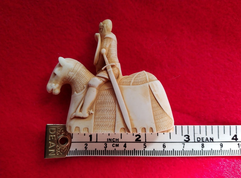 Medieval Chess Knight - 14th Century Faux Ivory Replica Figurine ...