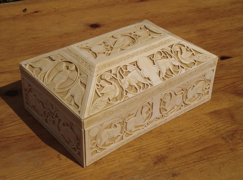 12th Century Medieval Box - Decorative Faux Ivory - Morgan Casket ...