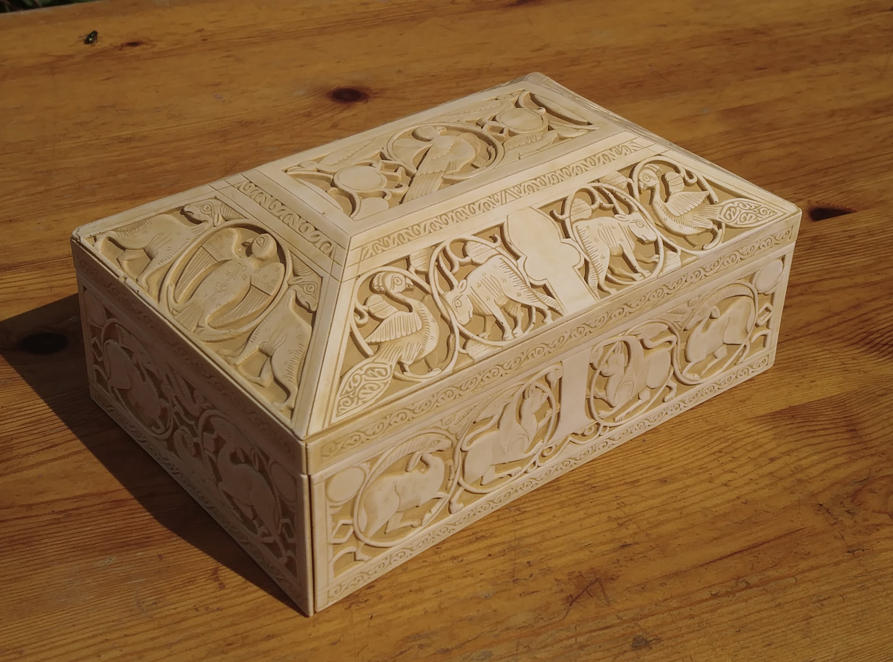 12th Century Medieval Box - Decorative Faux Ivory - Morgan Casket ...