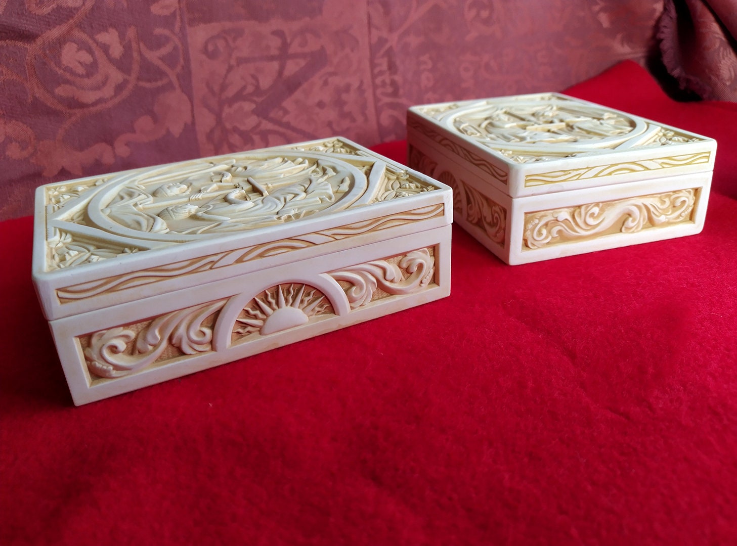 Medieval Card Box – 14th Century Ivory Design, Felt Lined - Multiple ...