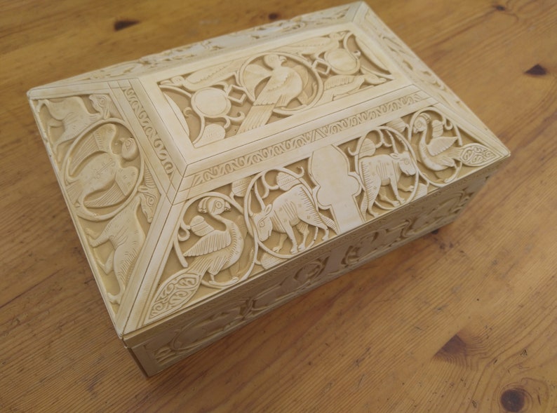 12th Century Medieval Box - Decorative Faux Ivory - Morgan Casket ...