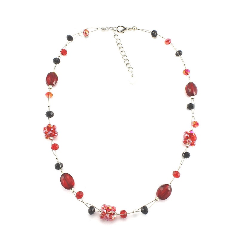 Red Bead Necklace - Etsy