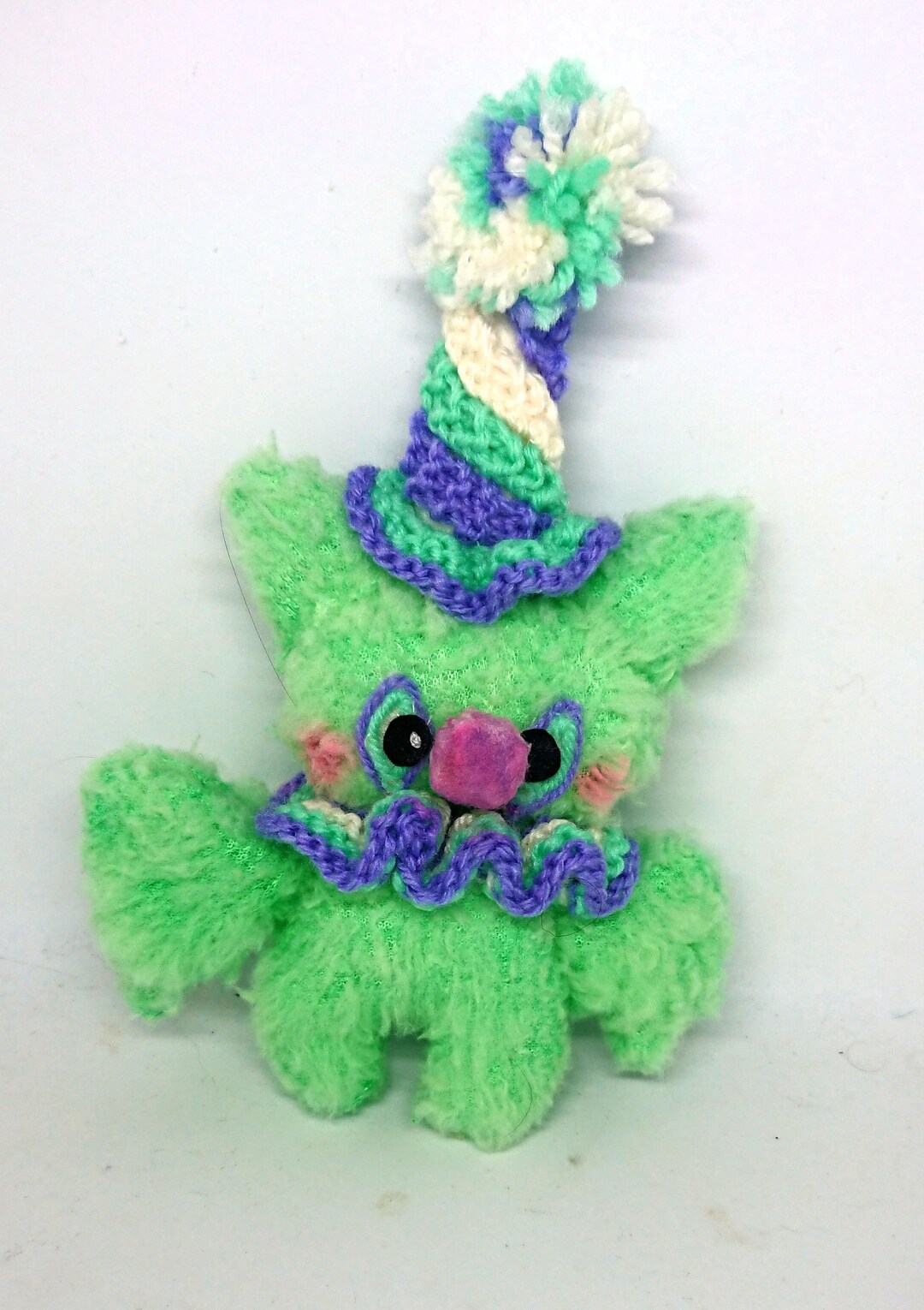Minty the Clown Bat, Plush, Plushie, Handmade - Etsy