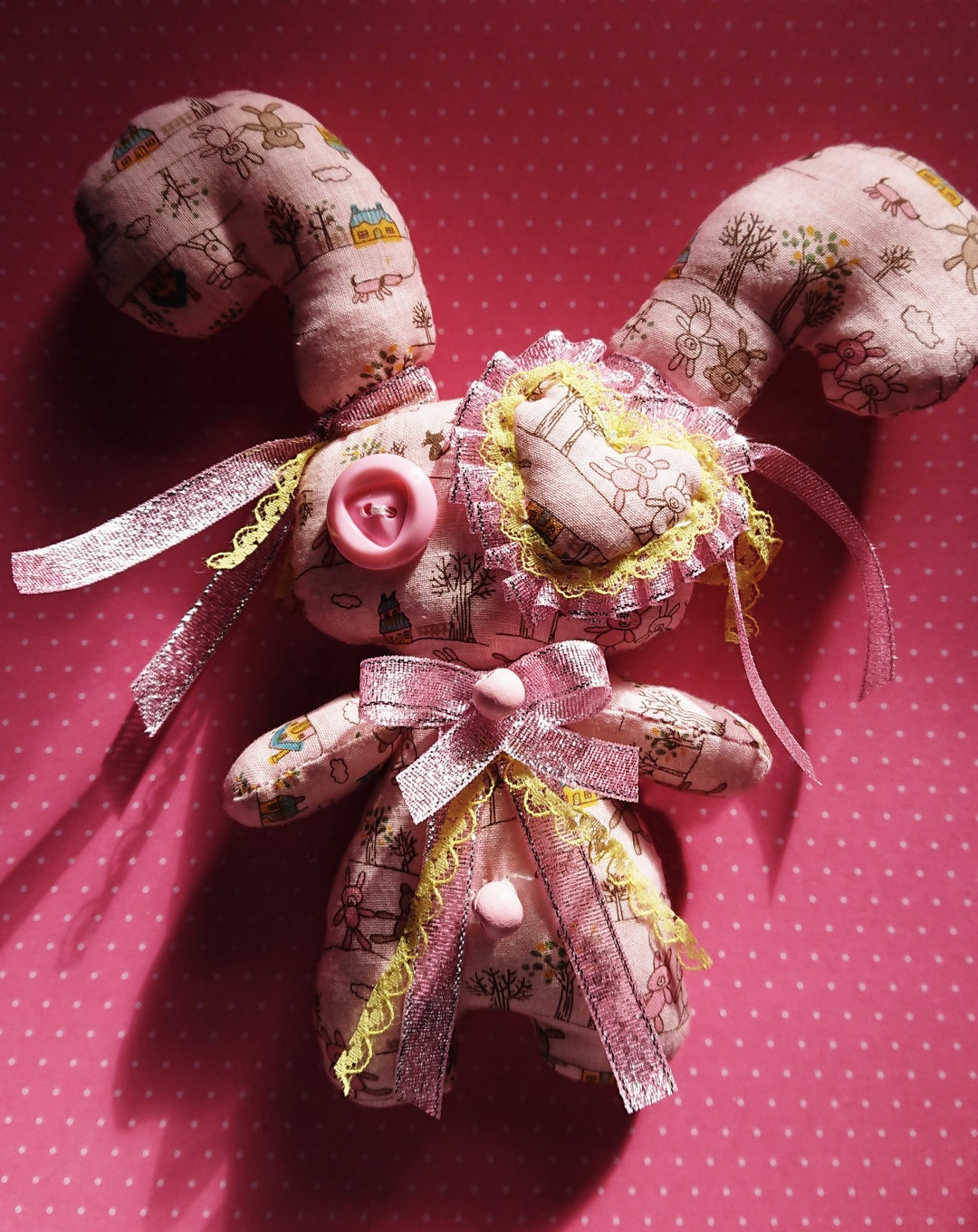 10 Inch, Kawaii Inspired Bunny, Handmade Ooak Stuffie - Etsy