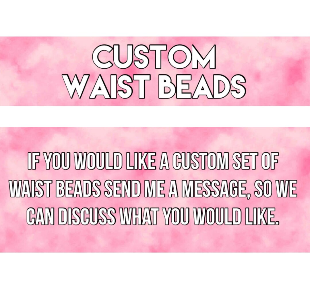 Custom Waist Beads Customized Customizable Custom Jewelry Custom Beads ...