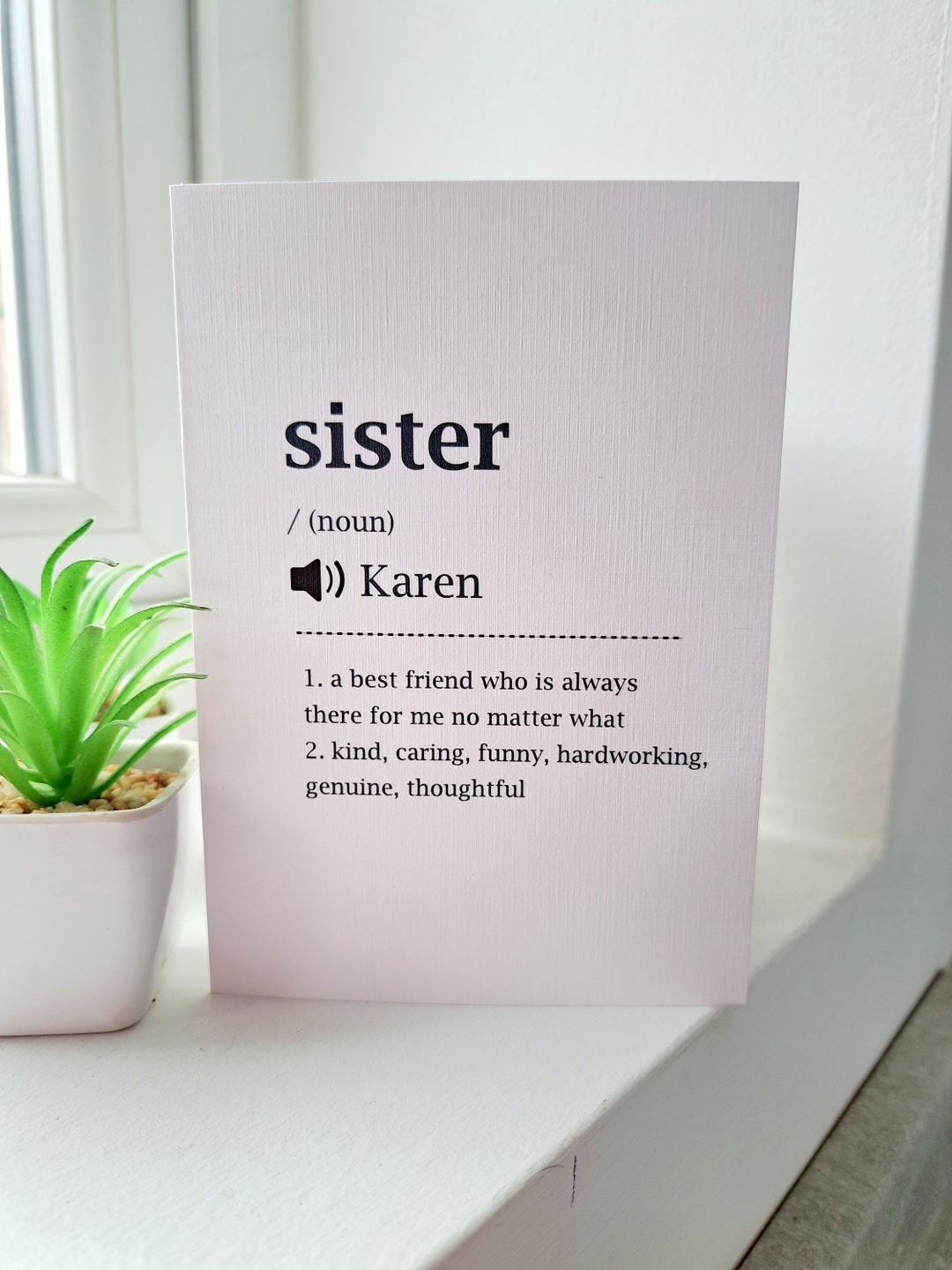Personalised Sister Birthday Card, Named Birthday Card, Birthday Card for Sister, Sister, Happy ...