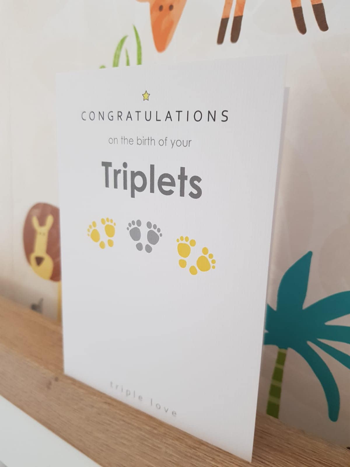 Congratulations on the Birth of Your Triplets, Triplet Birth Card, New ...