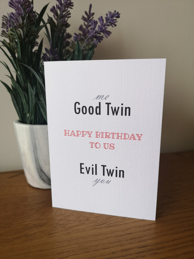 Twin Birthday Card, Twin Greeting Card, Twins Card, Twin Gift, Happy ...