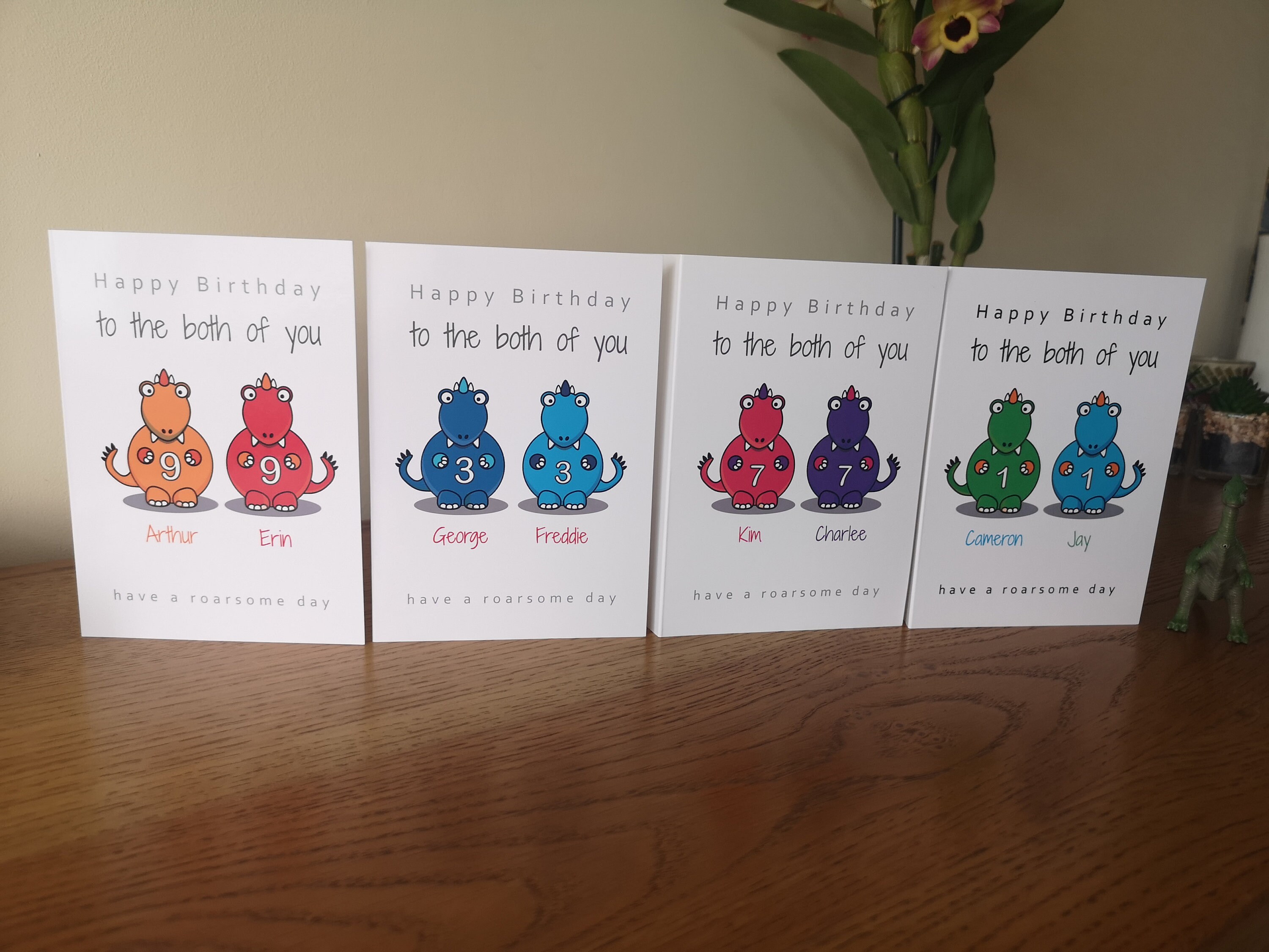 Personalised Twin Birthday Card, Personalised Twin Card, Twins Card ...