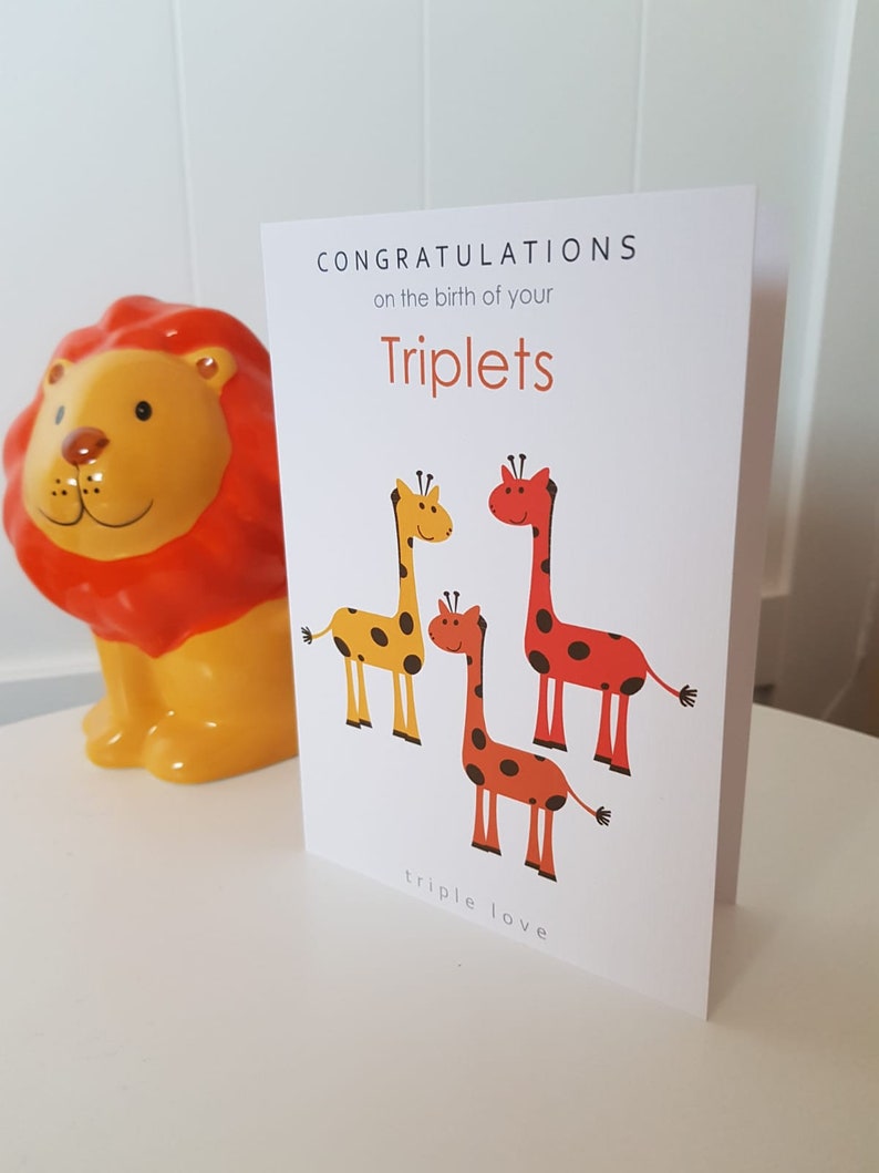 Congratulations on the Birth of Your Triplets, Triplet Birth Card, New ...