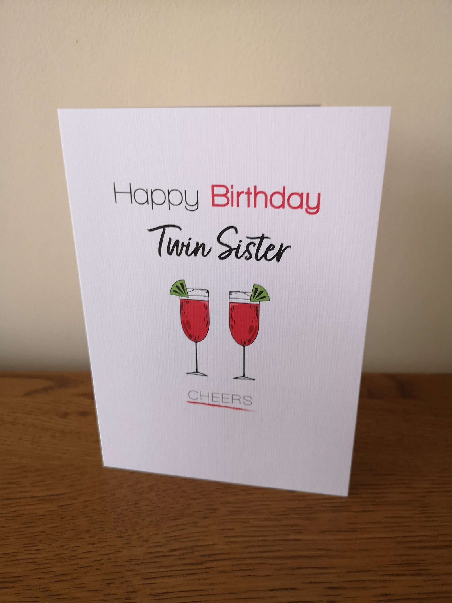 Twin Birthday Card, Twin Greeting Card, Twins Card, Twin Gift, Happy ...