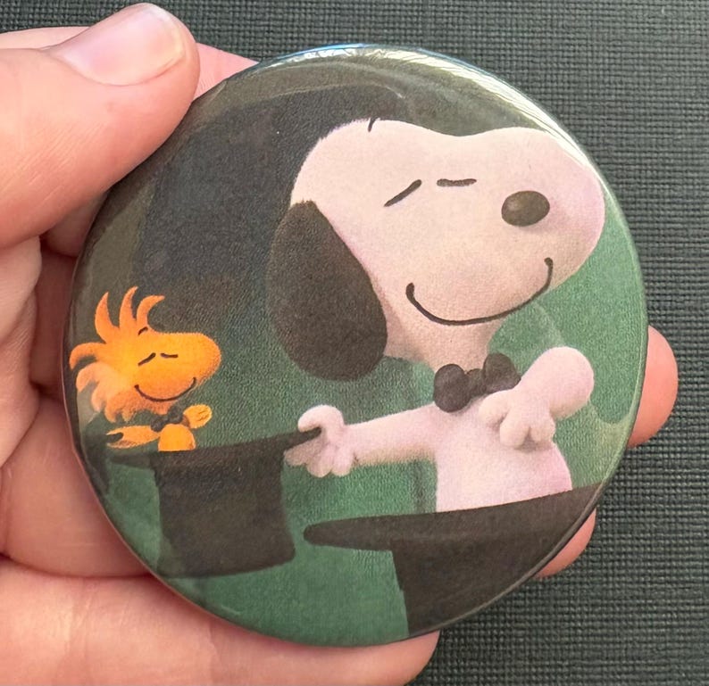 The Peanuts Moive Snoopy Children's Book Button Magnet 2.25 Inches Set ...