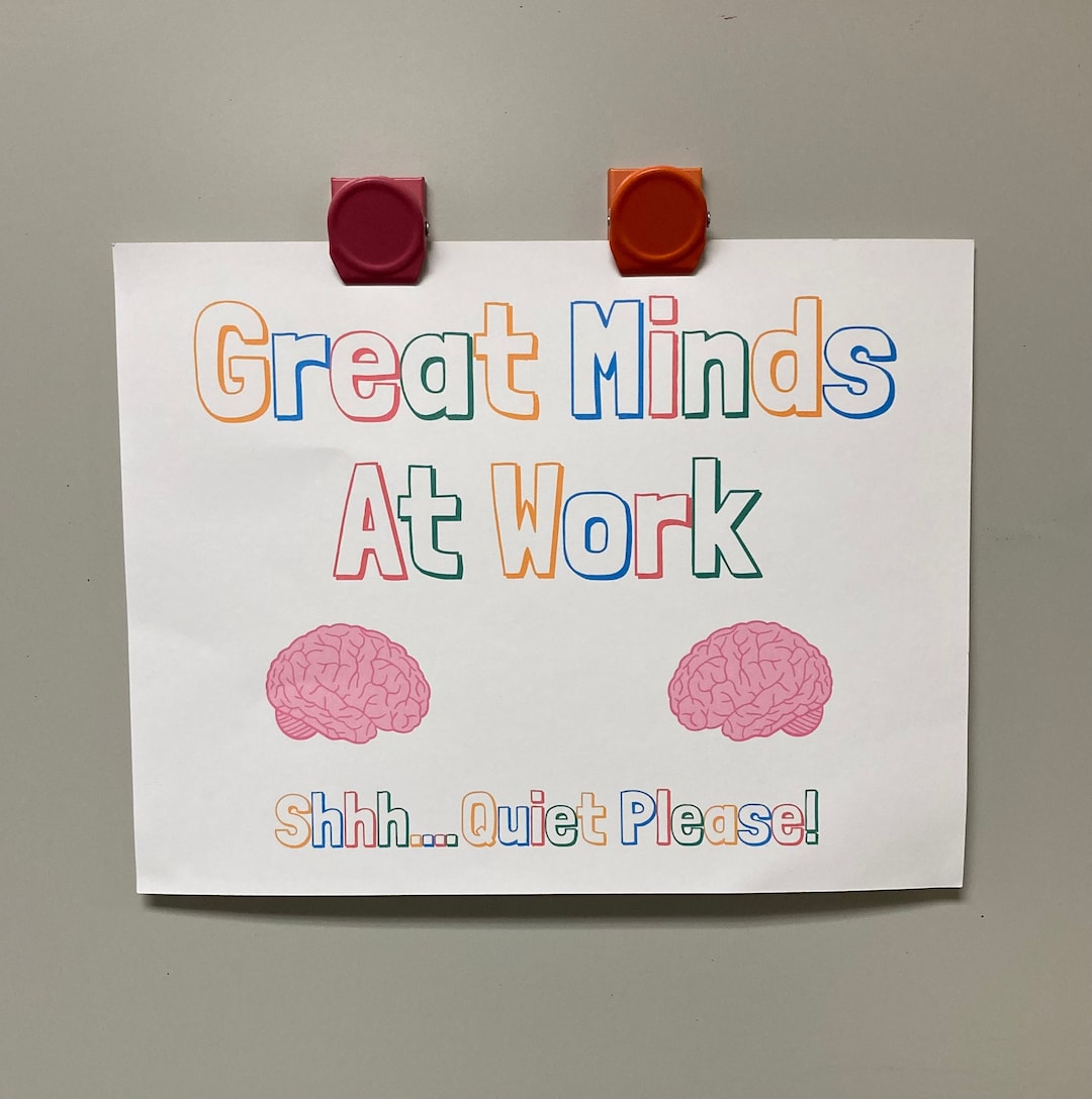 Great Minds at Work Please Do Not Disturb Sign Digital Download 8.5x11 ...
