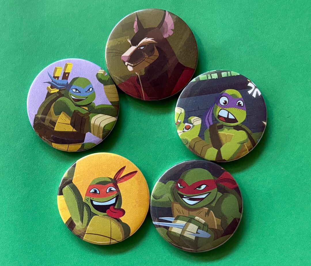 Teenage Mutant Ninja Turtles Children's Book Button Magnets (set of 5 ...