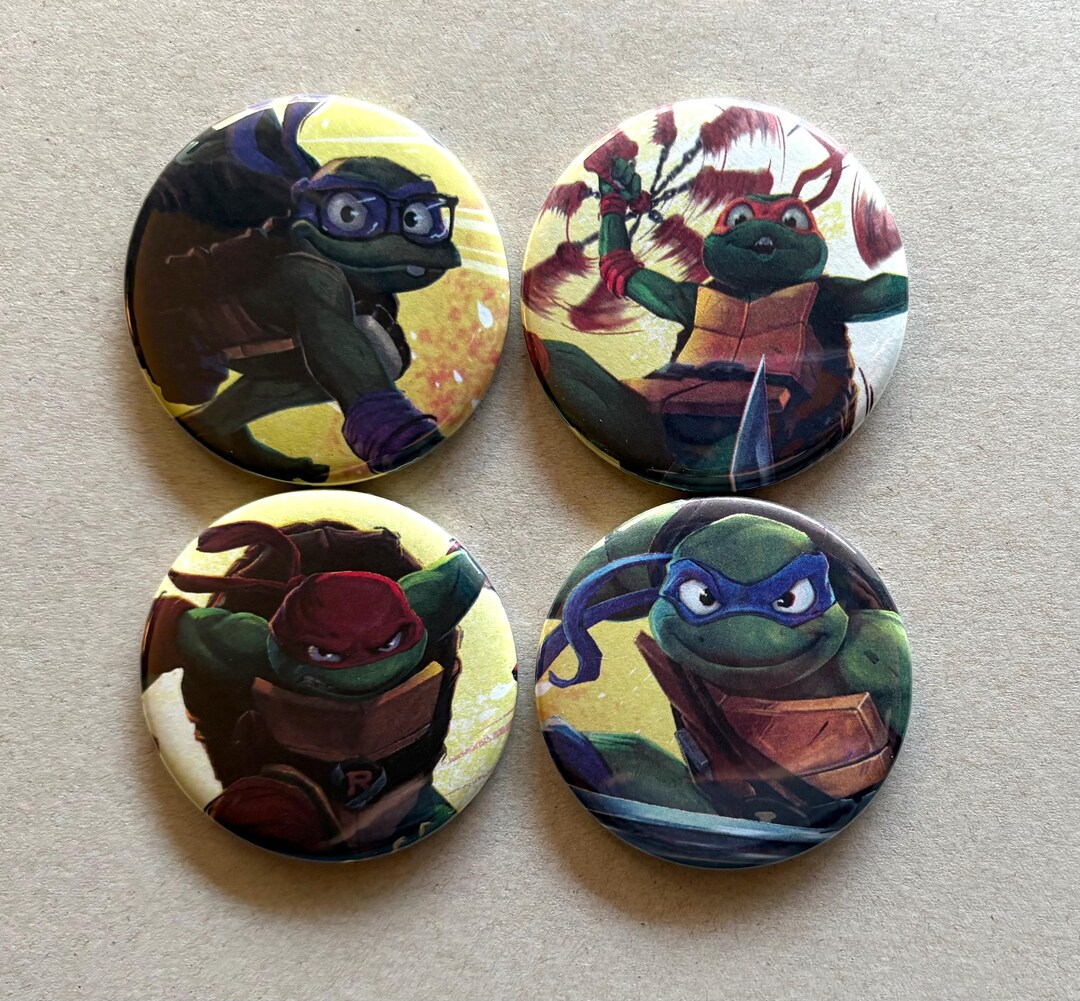 Teenage Mutant Ninja Turtles Children's Book Button Magnets (set of 4 ...