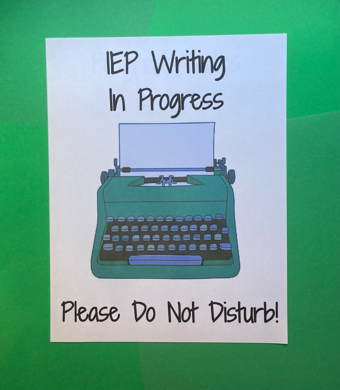 IEP Writing in Progress - Please Do Not Disturb Printable Digital ...