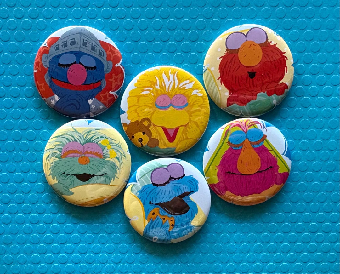 Sleeping Sesame Street Children's Book Button Magnets Set of 6, 2.25 ...