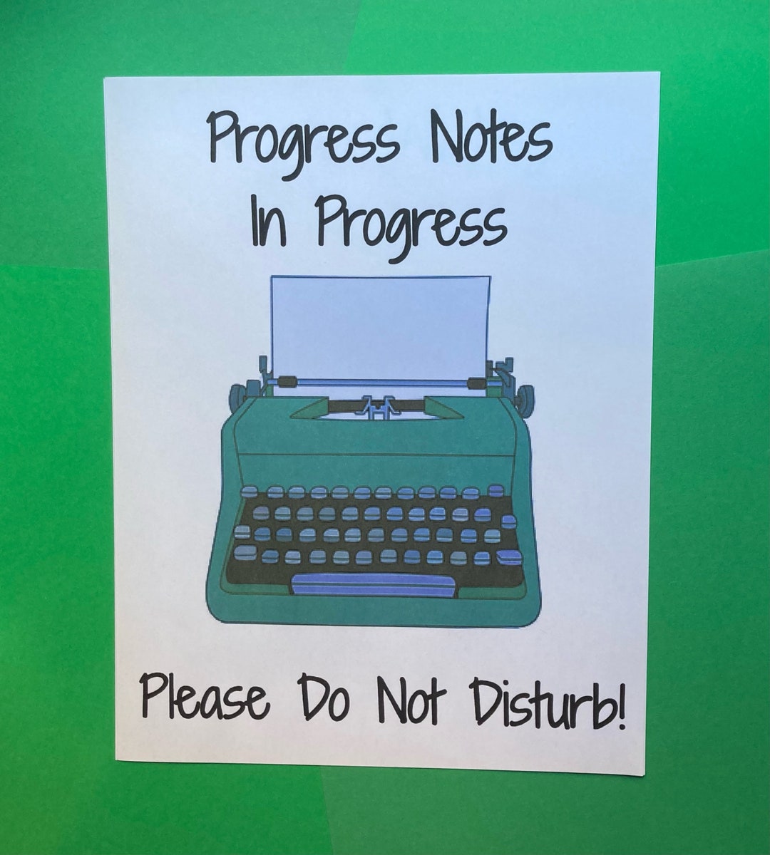 Progress Notes in Progress - Please Do Not Disturb Printable Digital ...