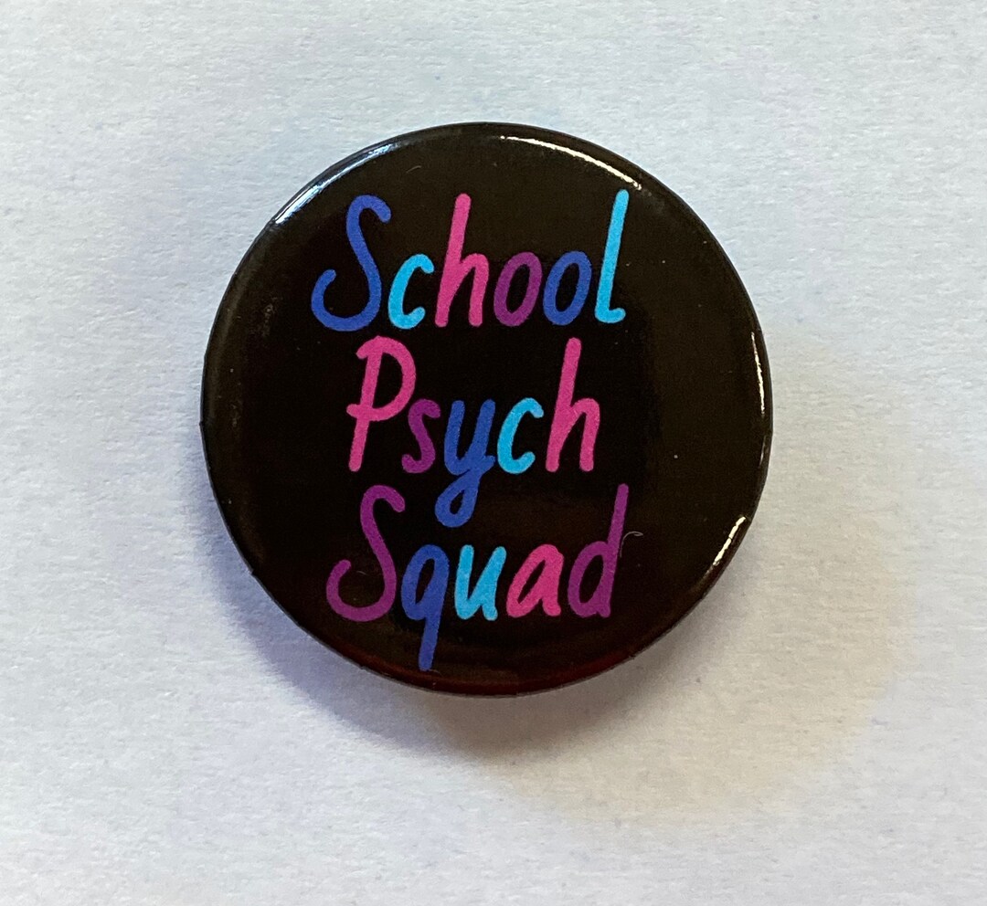 Neon School Psych Squad 1.5 in Button Pin - Etsy
